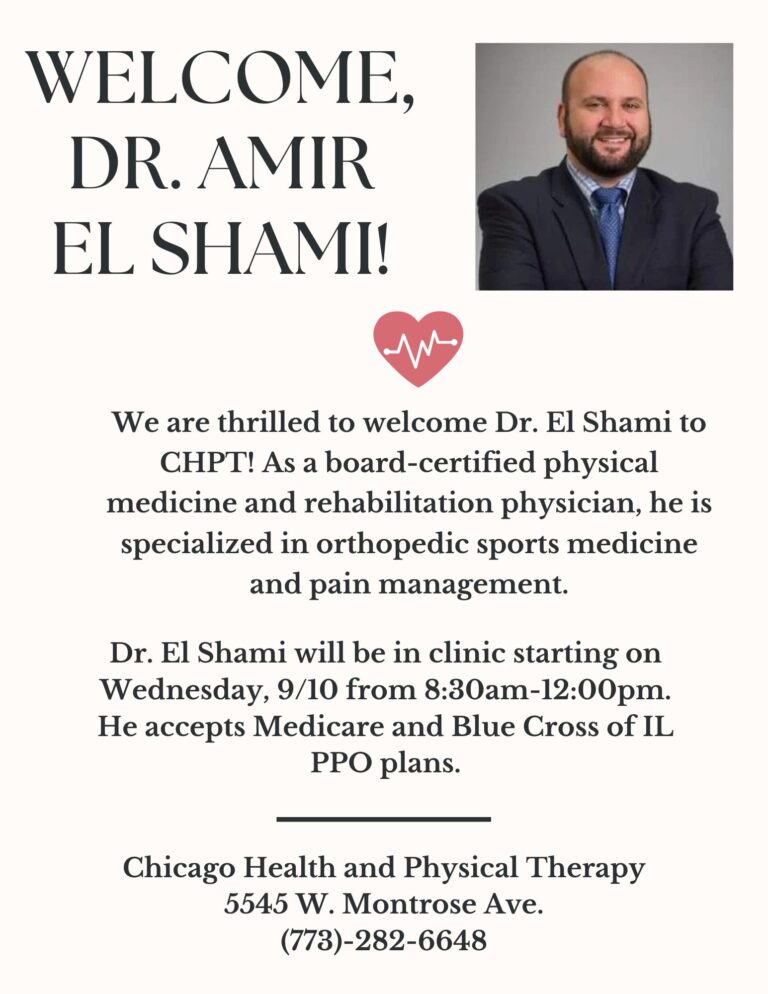 Welcome Dr. Shami | Chicago Health & Physical Therapy